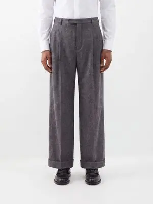 Valentino Garavani Pleated Turn-up Hem Pants