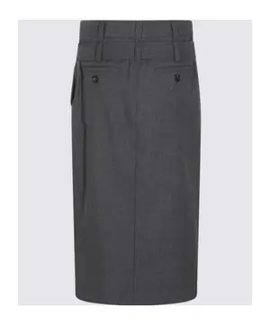 Brunello Cucinelli Belted Skirt With Front Slit