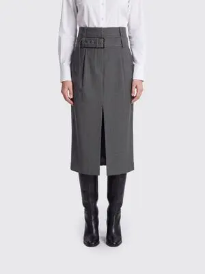 Brunello Cucinelli Belted Skirt With Front Slit