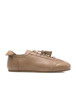 Fabiana Filippi Tassel-detail Lace-up Sneakers - Brown