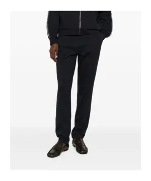 Fabiana Filippi Elastic Waist Trousers With Side Stripes - Black