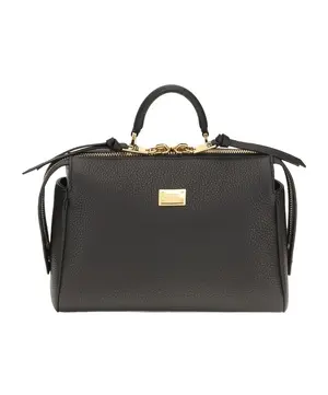 Dolce & Gabbana Logo Plaque Tote Bag - Black