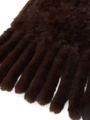 Pinko Faux-fur Fringed Scarf