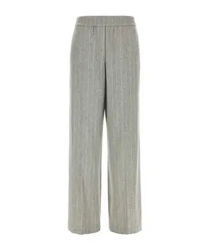 Brunello Cucinelli Striped Casual Trousers - Gray