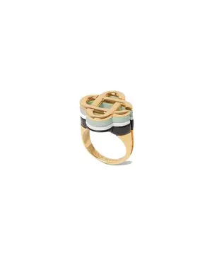 Casablanca Gold Ring With Enamel Detailing - Yellow