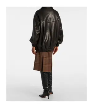 Nour Hammour Beck Leather Bomber Jacket