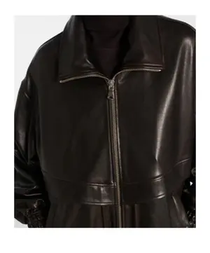 Nour Hammour Beck Leather Bomber Jacket