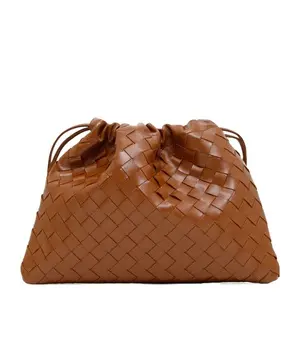 Bottega Veneta Drawstring Clutch - Brown