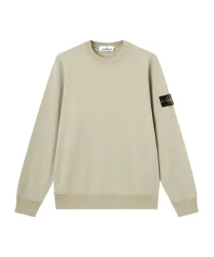 Stone Island Logo Patch Crewneck Sweatshirt - Sand