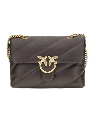 Pinko Love Classic Leather Shoulder Bag