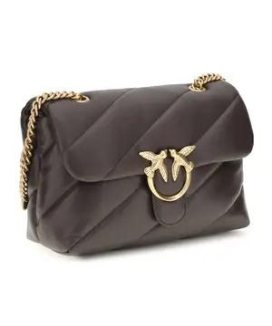 Pinko Love Classic Leather Shoulder Bag