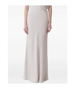 Fabiana Filippi Satin-finish Maxi Skirt - White
