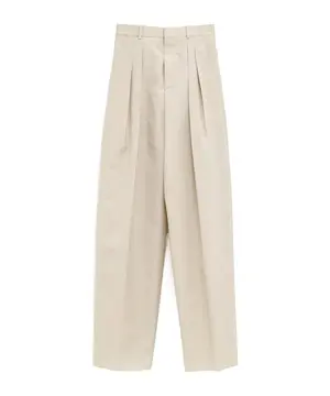 Bottega Veneta Belt Loop Casual Pants - Nude