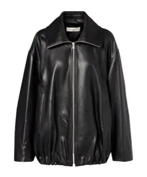 Nour Hammour Elisse Leather Jacket - Black