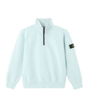 Stone Island Half-zip Patch Sweatshirt - Sky Blue
