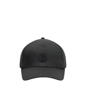 Moncler Logo Hat - Black