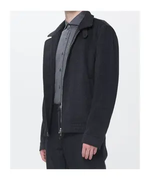 Brunello Cucinelli Zipper Beaver Cloth Bomber Jacket