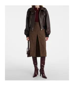Nour Hammour Briar Leather Bomber Jacket