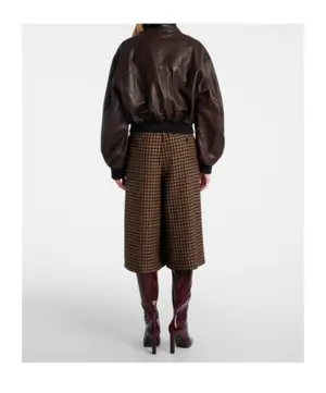 Nour Hammour Briar Leather Bomber Jacket