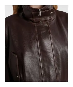 Nour Hammour Briar Leather Bomber Jacket