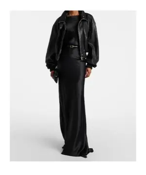 Nour Hammour Briar Leather Bomber Jacket