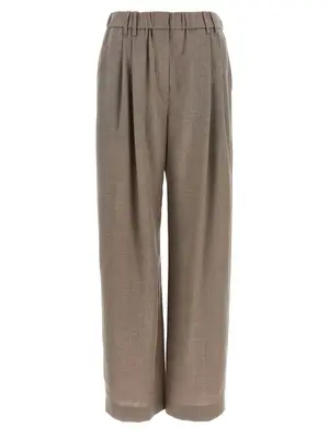 Brunello Cucinelli Pleated Wide-leg Trousers