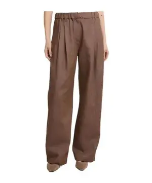 Brunello Cucinelli Casual Trousers With Belt Loops - Brown
