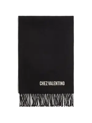 Valentino Garavani Wool Scarf With Vlogo Embroidery