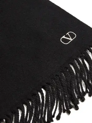 Valentino Garavani Wool Scarf With Vlogo Embroidery