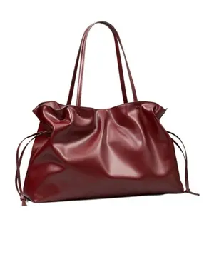 Tory Burch Ella Natuura Drawstring Tote Bag - Plum