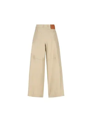 Loewe Logo Patch Wide Leg Pants