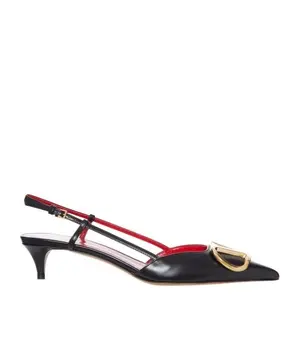 Valentino Garavani Vlogo Signature Slingback Pumps - Black