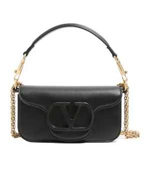 Valentino Garavani Locò Foldover Small Shoulder Bag - Black