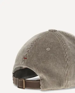 Brunello Cucinelli Corduroy Logo-embroidered Baseball Cap