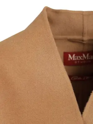 Max Mara Belted Kimono-sleeve Wool Coat - Camel