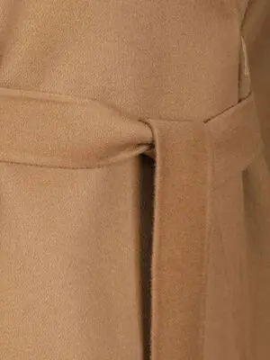Max Mara Belted Kimono-sleeve Wool Coat - Camel