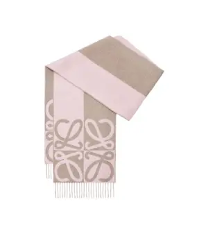 Loewe Fringed Scarf - Nude
