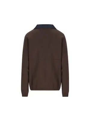 Loewe Embroidered Cotton Fleece Sweatshirt - Brown