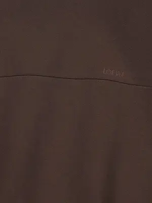 Loewe Embroidered Cotton Fleece Sweatshirt - Brown