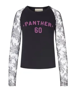 Valentino Garavani Printed Crewneck Lace Top - Green