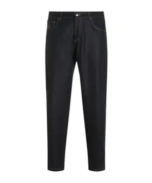 Brunello Cucinelli Logo Patch Straight-leg Jeans - Black