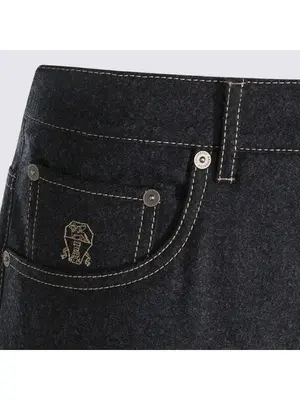 Brunello Cucinelli Logo Patch Straight-leg Jeans