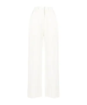Casablanca High-waisted Casual Trousers - White