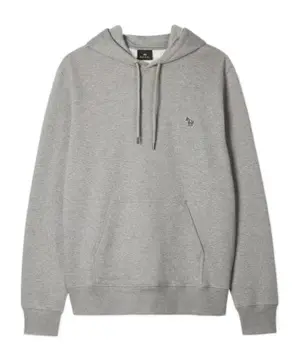 Paul Smith Cotton Zebra Logo Hoodie - Grey