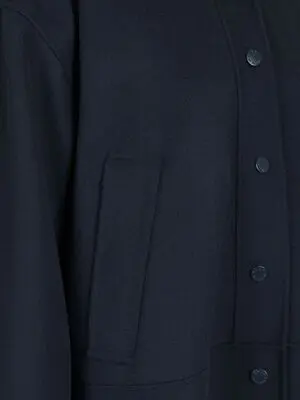 Max Mara Boxy Hooded Jacket With Snap Closure