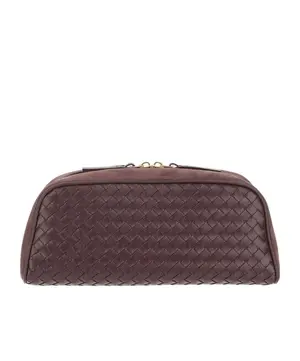 Bottega Veneta Zipper Clutch - Brown