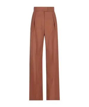 Valentino Garavani Pleated Straight Leg Pants - Brown