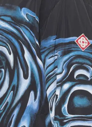 Casablanca Graphic Printed Zipped Drawstring Jacket
