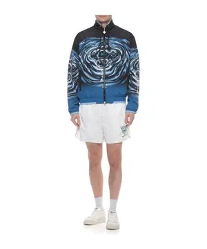 Casablanca Graphic Printed Zipped Drawstring Jacket