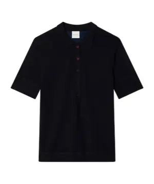 Paul Smith Merino Wool-blend Polo Shirt - Navy Blue